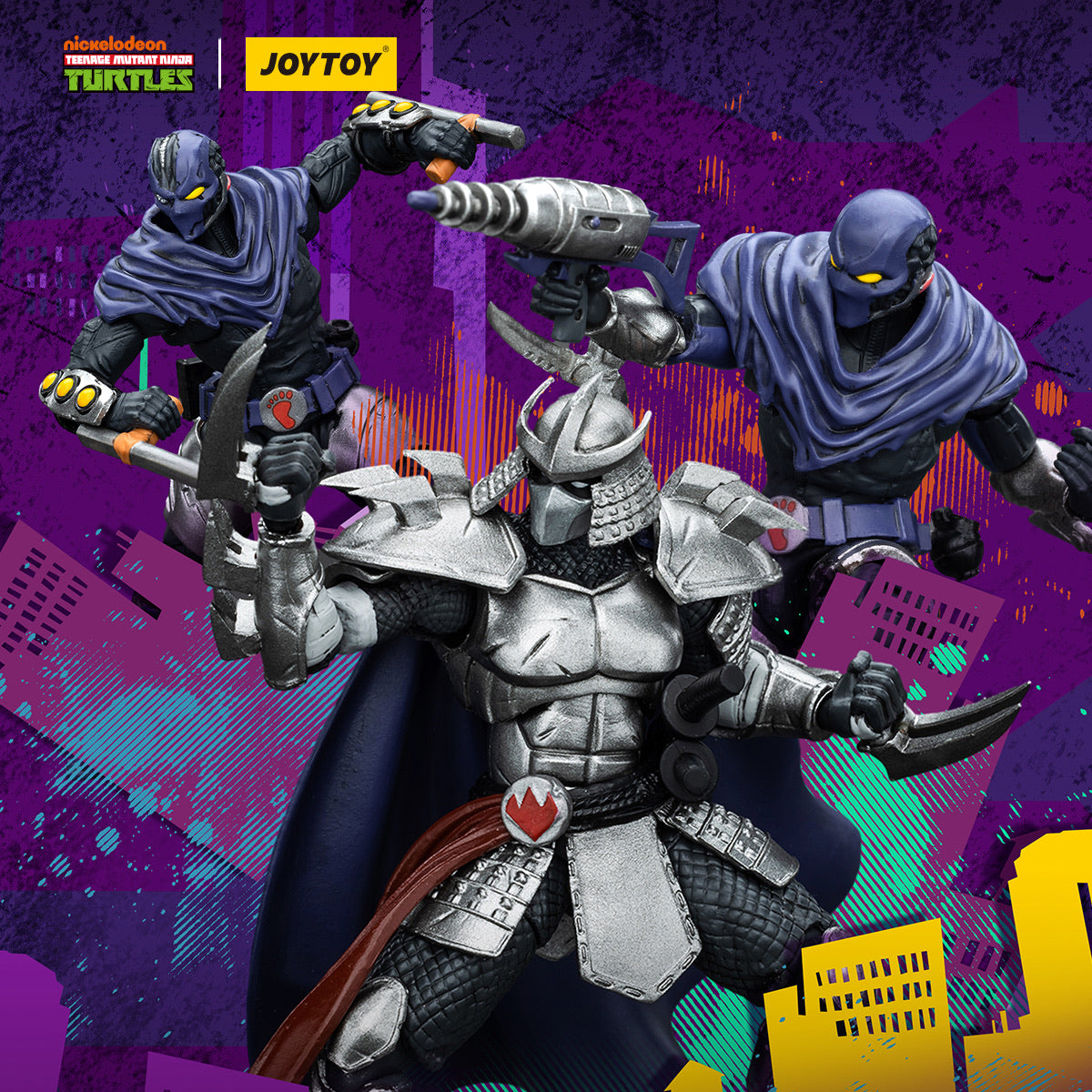 JoyToy TMNT Shredder & Foot Clan 1:18 Action Figures | Ninja Turtles ...